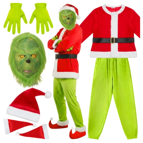 Kostium Grinch dla dorosłych przebranie maska ZOLTA
